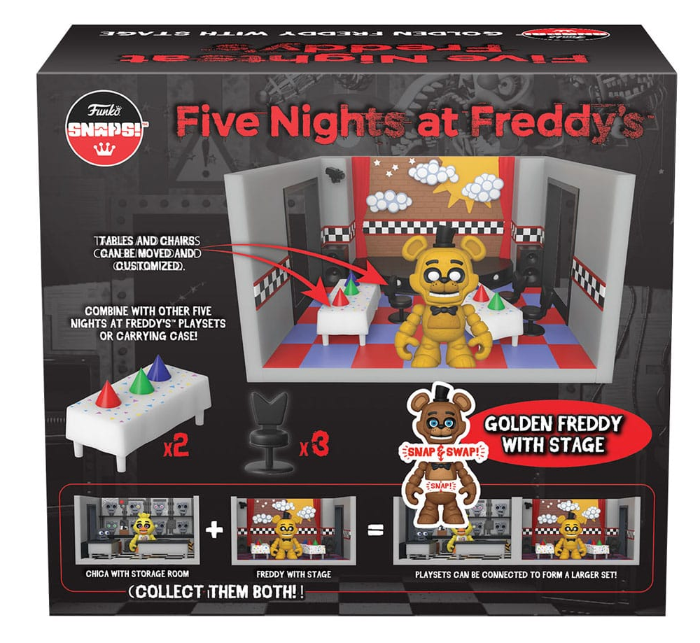 Golden Freddy Snap Playset Five Nights at Freddy's SNAPS ! Funko ...